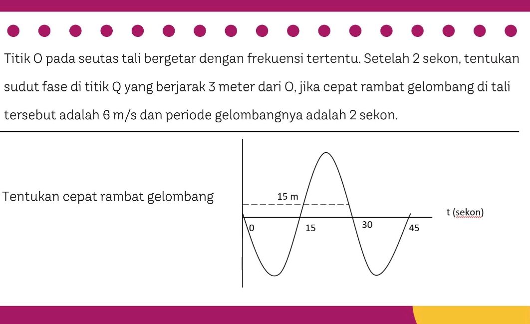 Titik O pada seutas tali bergetar dengan | StudyX