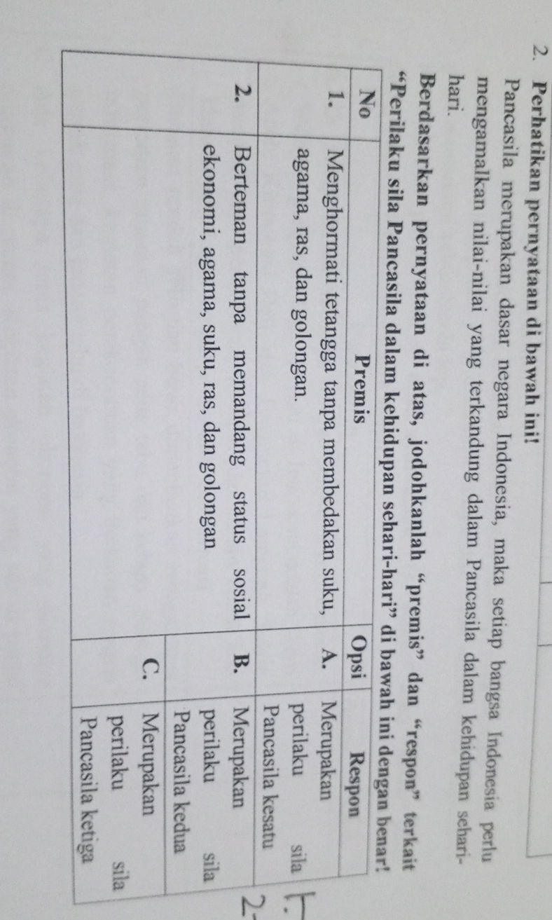 Perhatikan pernyataan di bawah ini! | StudyX