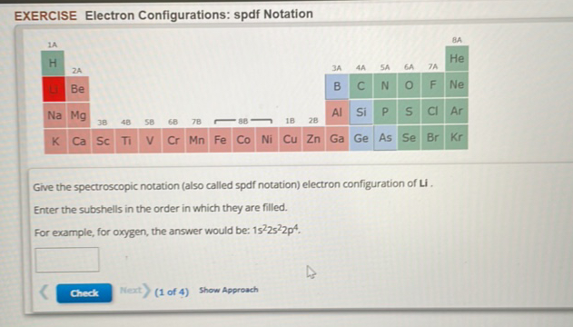 EXERCISE Electron Configurations spdf | StudyX