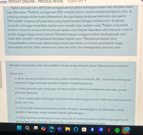 SIREA TRYOUT ONLINE - PROSUS INTEN English | StudyX