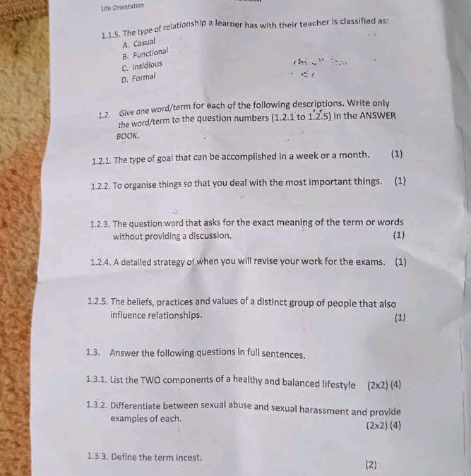 Lte Orientation 115 The type of relationship | StudyX