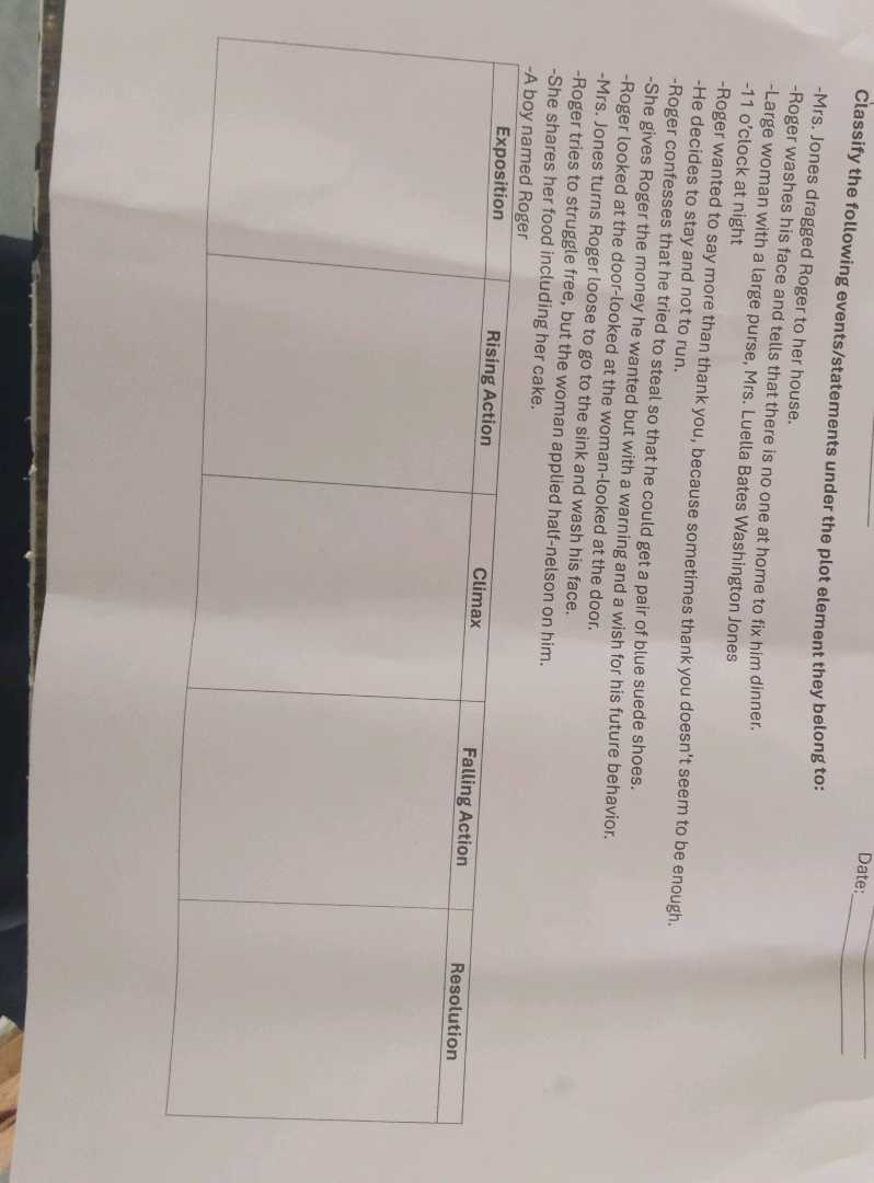 Classify the following events/statements | StudyX