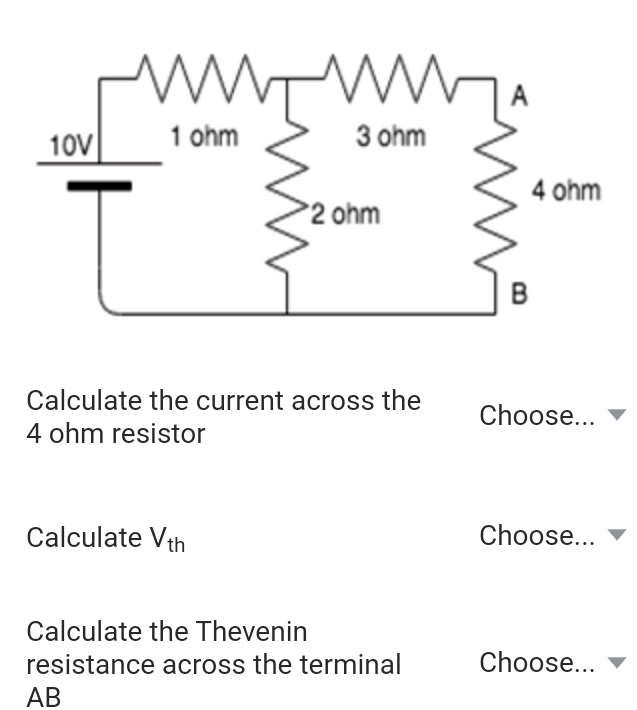 Calculate the current across the 4 ohm | StudyX