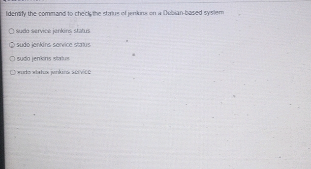 Identify the command to check the status of | StudyX