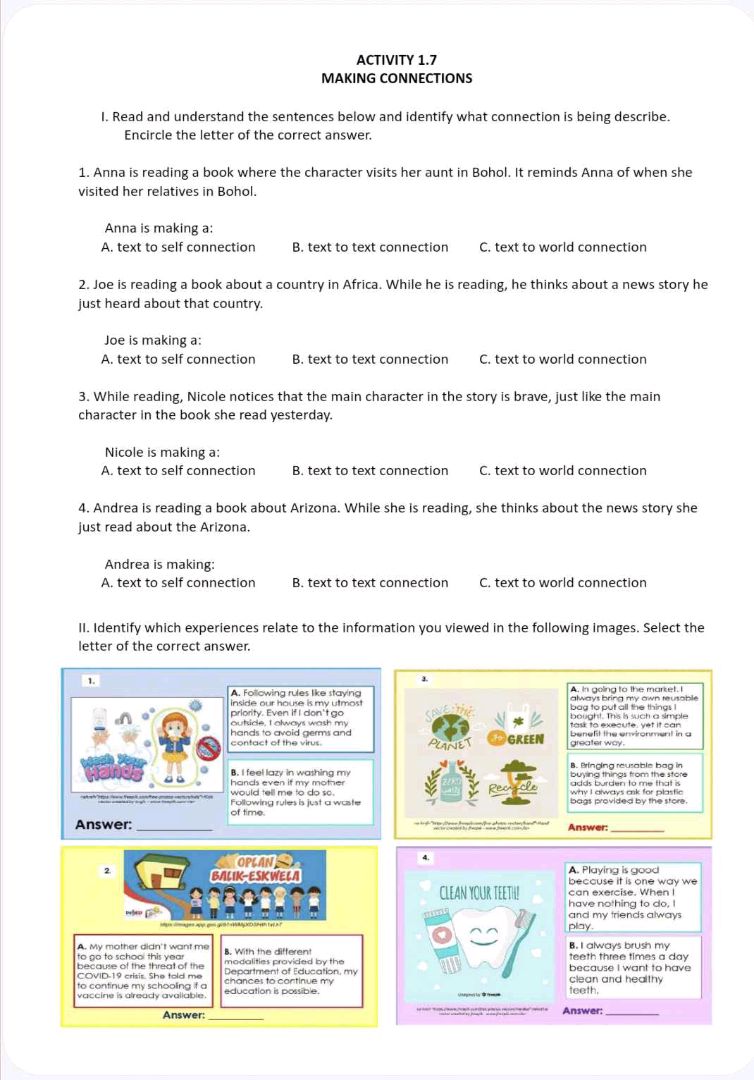 ACTIVITY 17 MAKING CONNECTIONS I Read and | StudyX