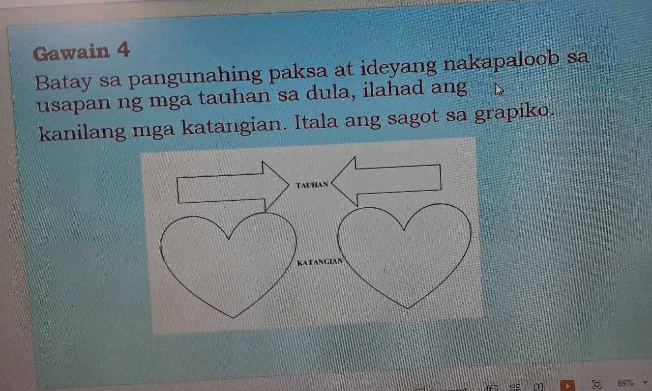 Gawain 4 Batay sa pangunahing paksa at | StudyX