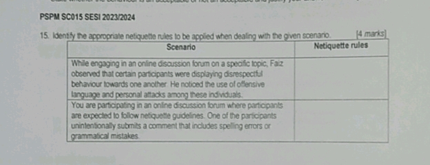 PSPM SC015 SESI 2023/2024 15 Idently the | StudyX