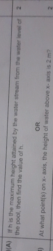 (A) If h is the maximum height attained by