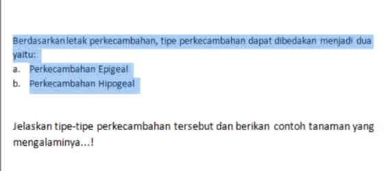 Berdasarkanletak perkecambahan tipe | StudyX