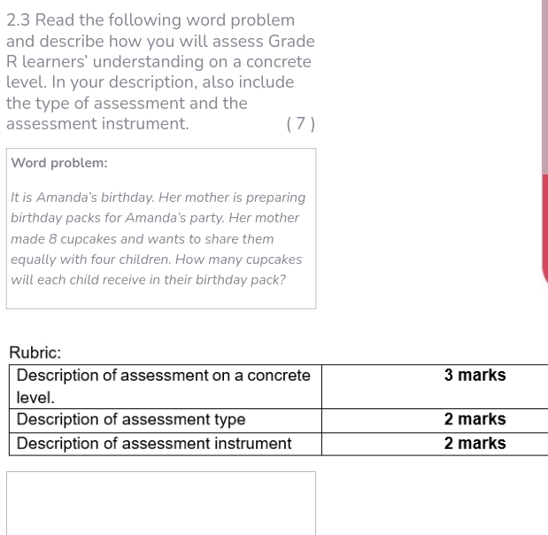 23 Read the following word problem and | StudyX