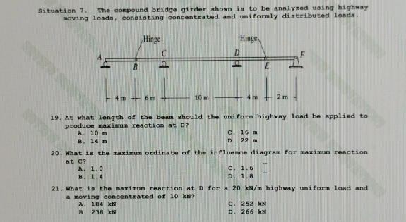 Situation 7 The compound bridge girder shown | StudyX