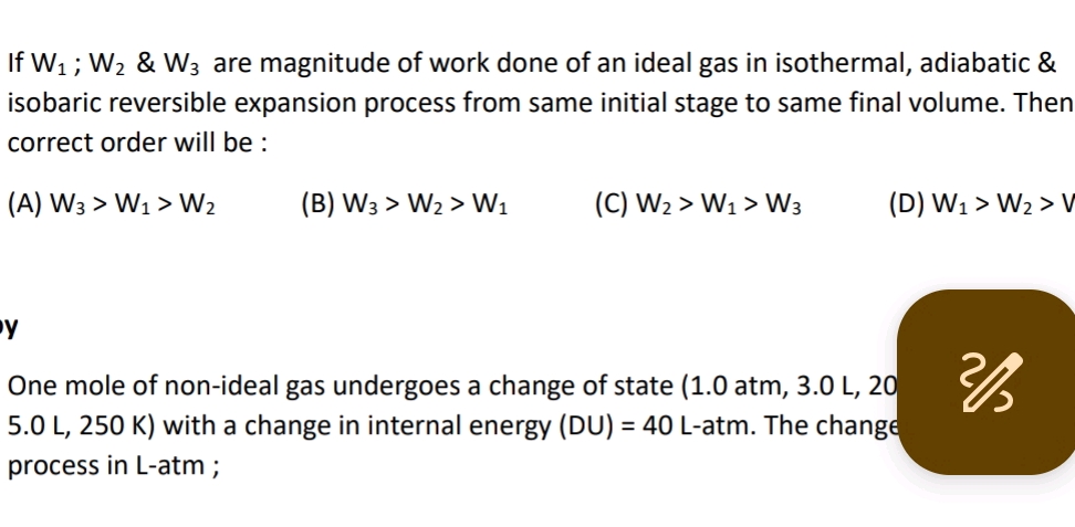 If W1 W2 W3 are magnitude of work done of an