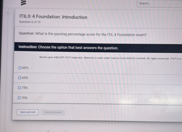 Search ITIL 4 Foundation Introduction | StudyX