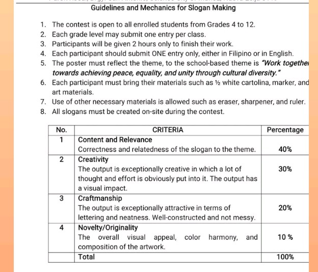 Guidelines and Mechanics for Slogan Making 1 | StudyX