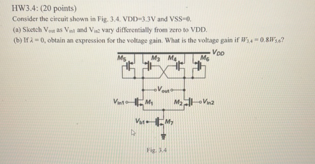 HW34 (20 points) Consider the circuit shown | StudyX