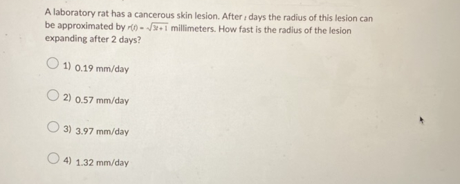 A laboratory rat has a cancerous skin | StudyX