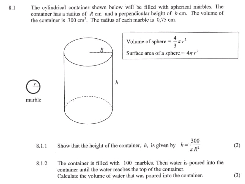 81 The cylindrical container shown below | StudyX