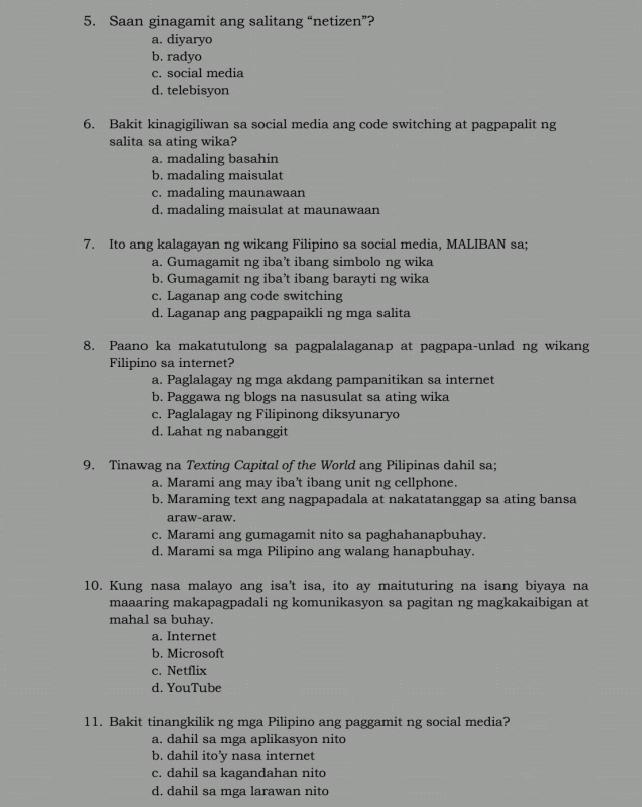 5 Saan ginagamit ang salitang netizen a | StudyX