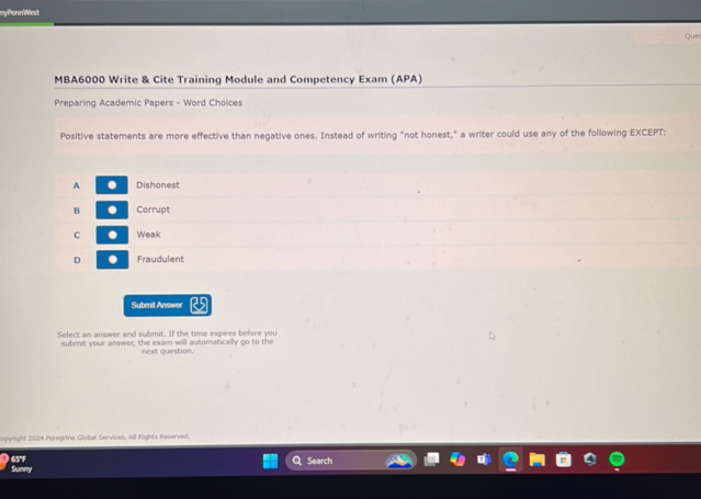Fexorimest MBA6000 Write Cite Training | StudyX