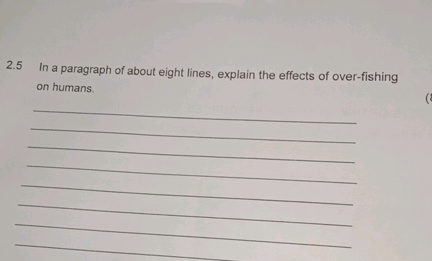 25 In a paragraph of about eight lines | StudyX