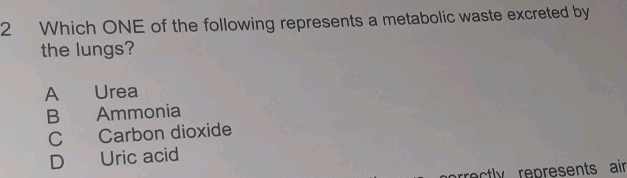 2 Which ONE of the following represents a | StudyX