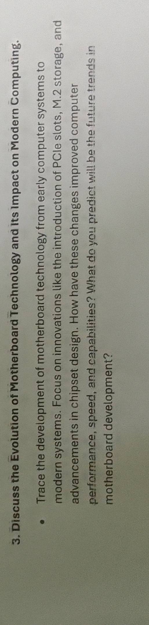 3 Discuss the Evolution of Motherboard | StudyX