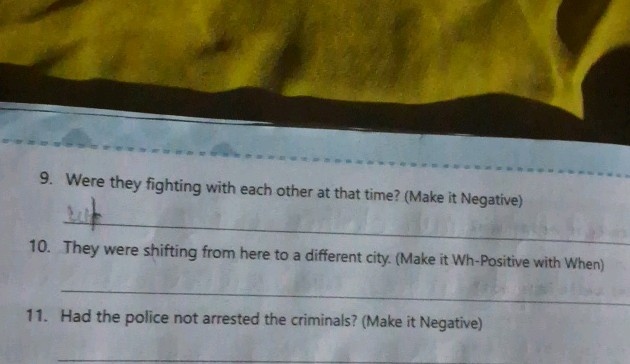 9 Were they fighting with each other at that | StudyX