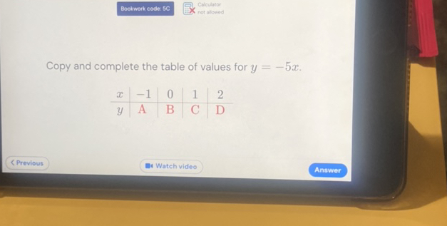 Bookwork code 5C Calculator not allowed | StudyX