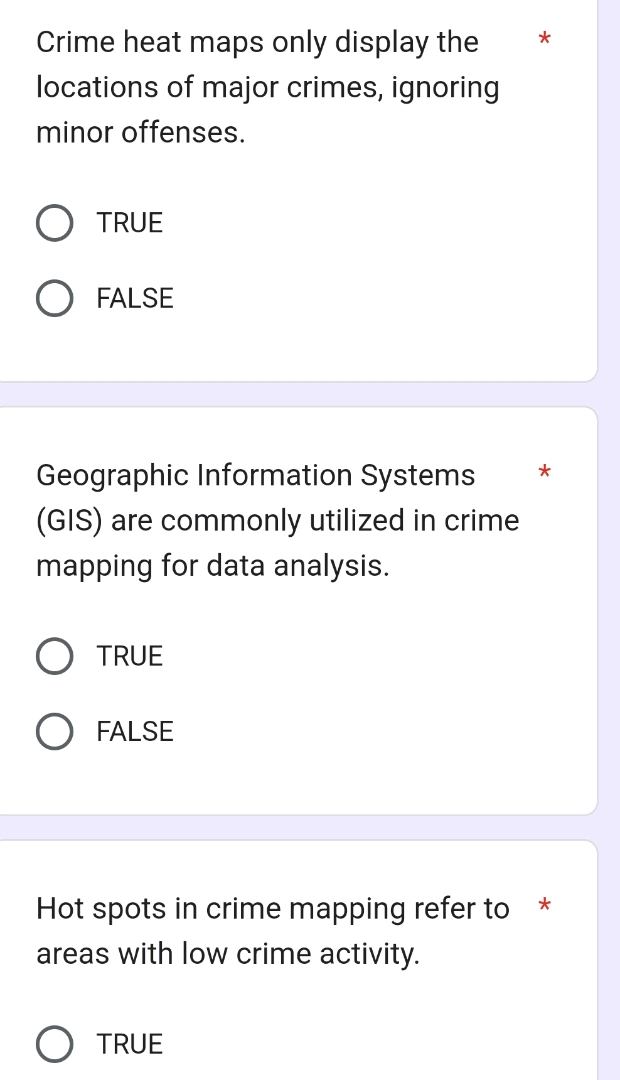 Crime heat maps only display the locations | StudyX