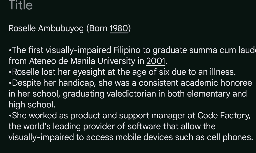 Title Roselle Ambubuyog (Born 1980) -The | StudyX