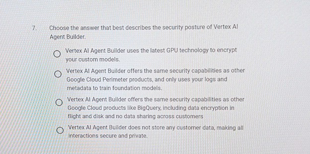 7 Choose the answer that best describes the | StudyX