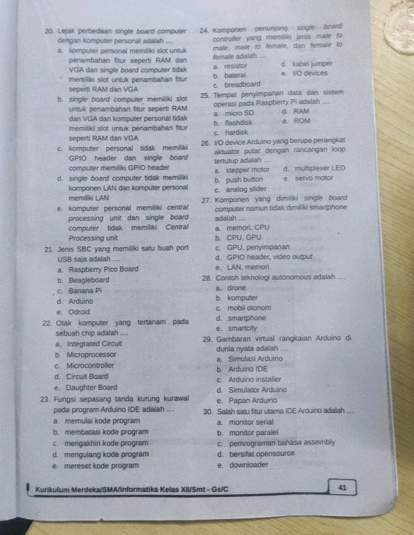 20 Letak perbedaan single board computer | StudyX