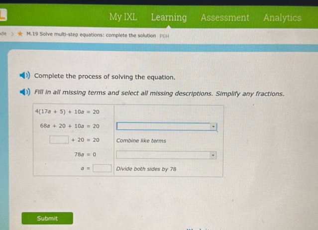 My IXL Learning Assessment Analytics M 19 | StudyX