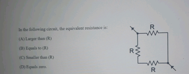 In the following circuit the equivalent | StudyX