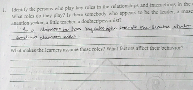 1 Identify the persons who play key roles | StudyX