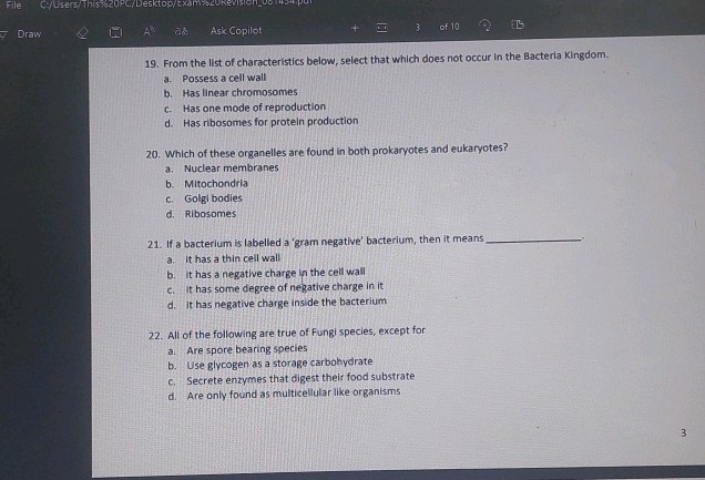 File Draw Ask Copilot 19 From the list of | StudyX