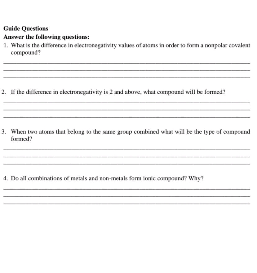 Guide Questions Answer the following | StudyX