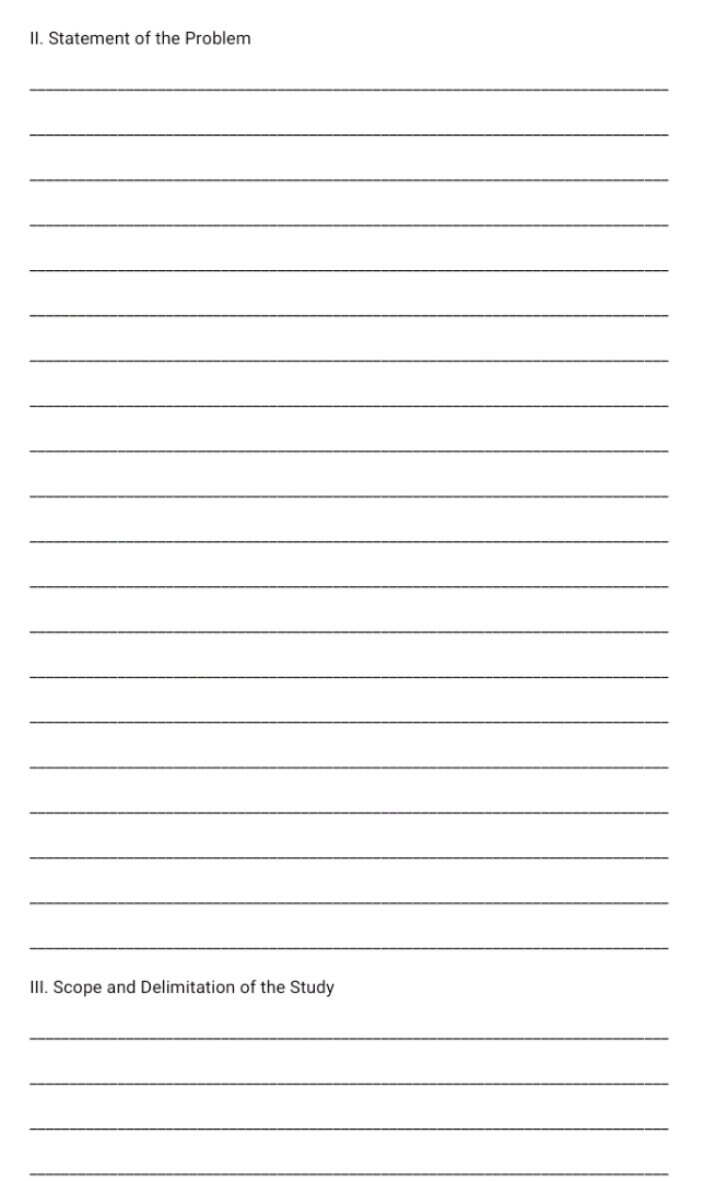 II Statement of the Problem | StudyX