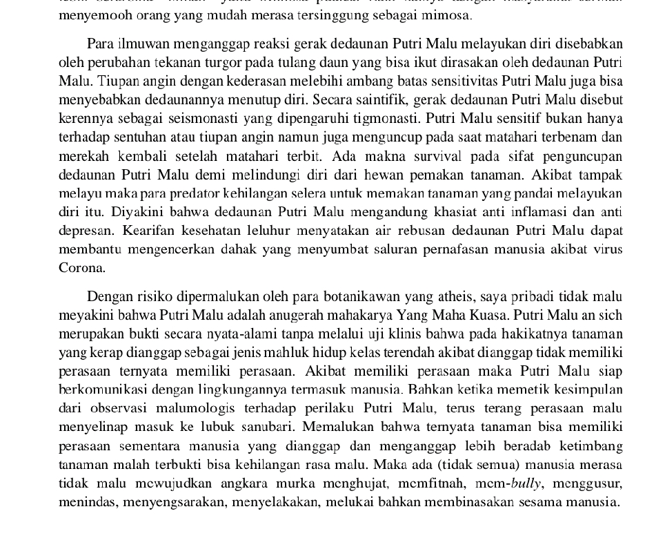 menyemooh orang yang mudah merasa | StudyX