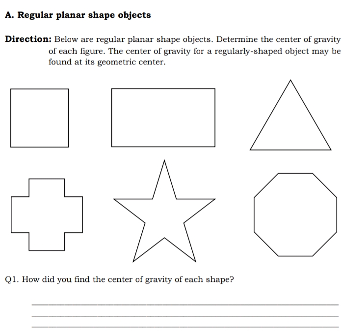 A Regular planar shape objects Direction | StudyX
