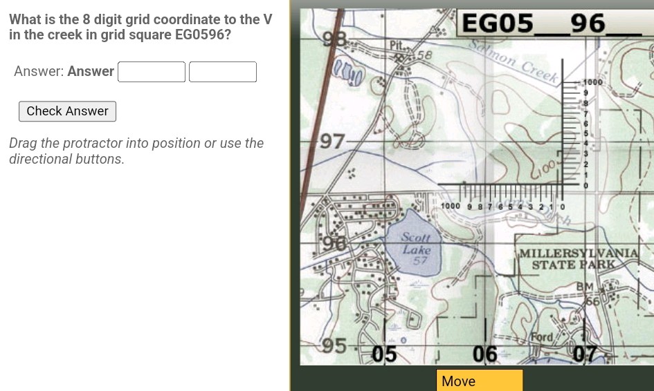 What is the 8 digit grid coordinate to the V | StudyX