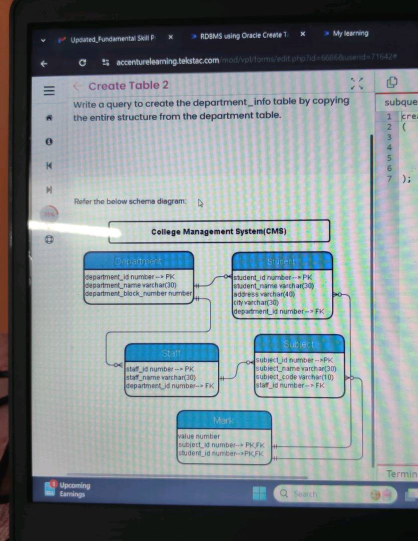 UpdatedFundamental Skill P RDBMS using | StudyX