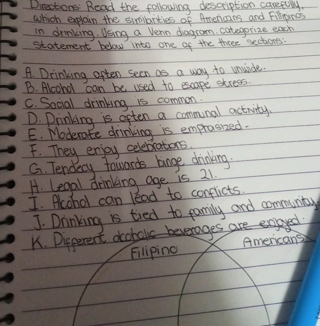 Directions Read the following description | StudyX