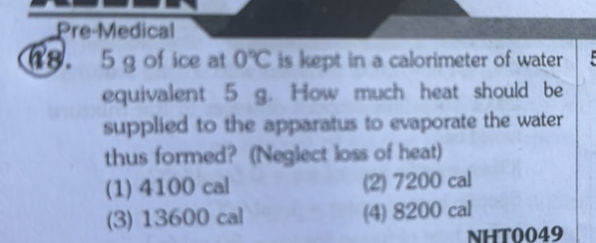 (48 5 g of ice at 0 C is kept in a