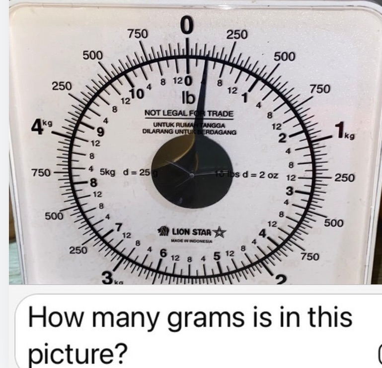 How many grams is in this picture | StudyX