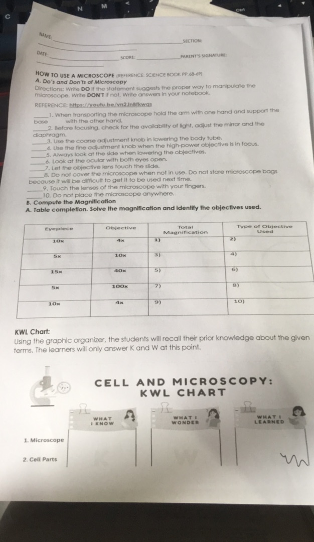 NaMe Section OATE SCORE Panents | StudyX