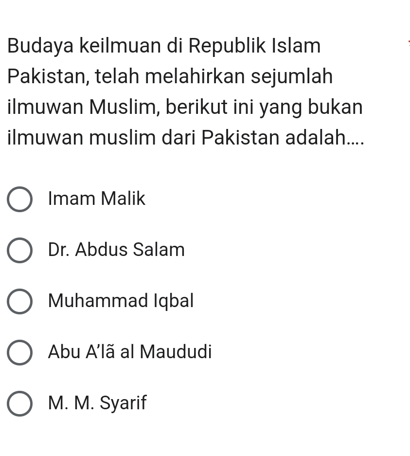 Budaya keilmuan di Republik Islam Pakistan | StudyX
