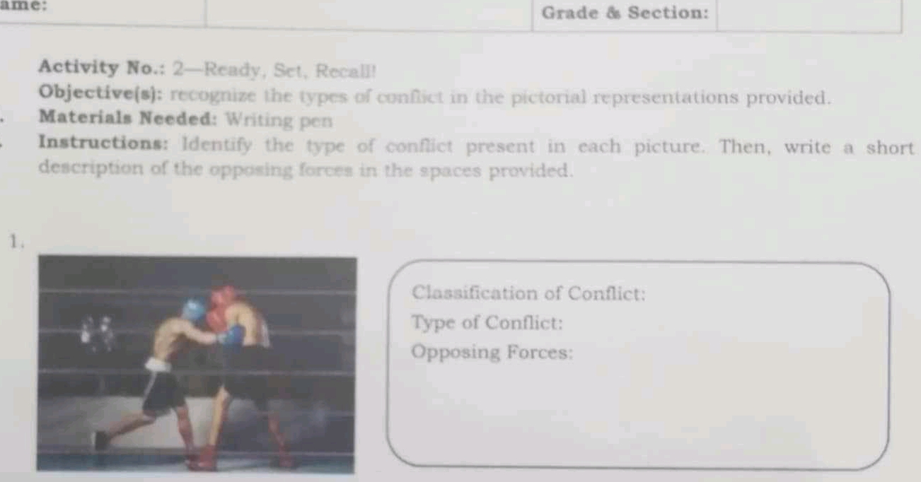 Grade Section Activity No 2-Ready Set | StudyX