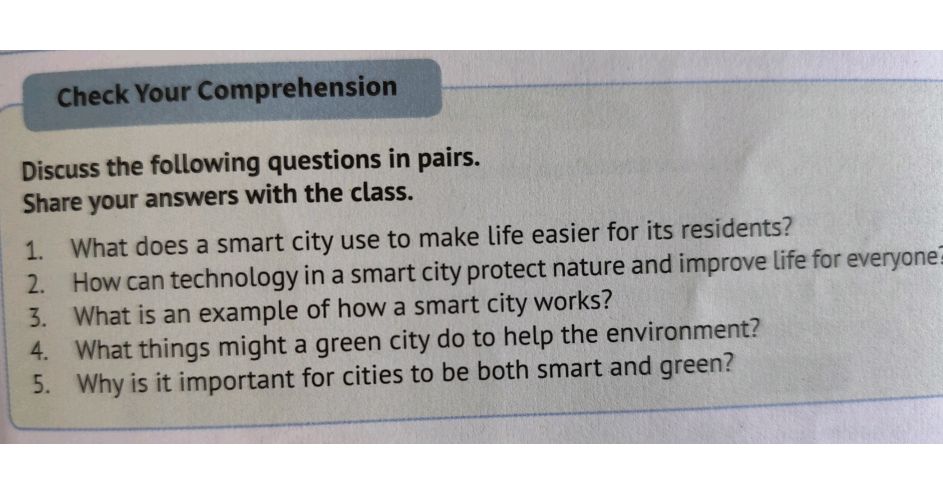 Check Your Comprehension Discuss the | StudyX