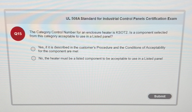 UL 508A Standard for Industrial Control | StudyX